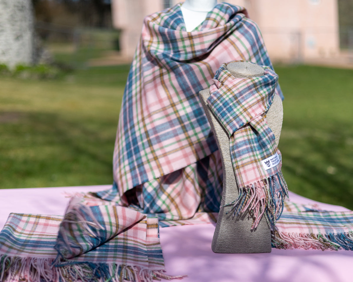 Pink Castle Tartan Scarf - Scottish Lambswool Accessory – National ...