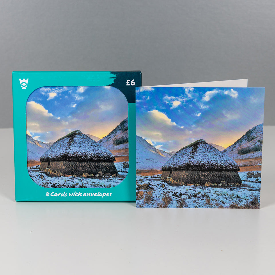 Pack of 8 Glencoe Turf House Christmas Cards – National Trust for Scotland