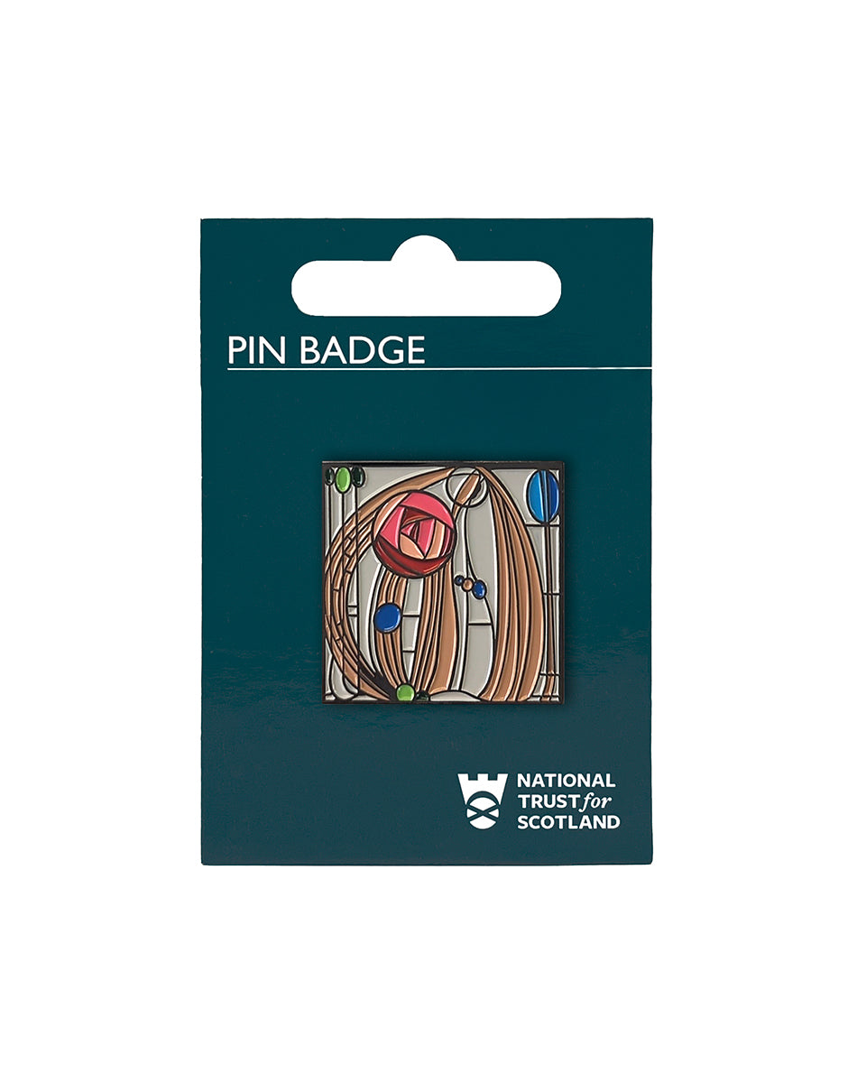 Charles Rennie Mackintosh Rose Pin Badge – National Trust for Scotland